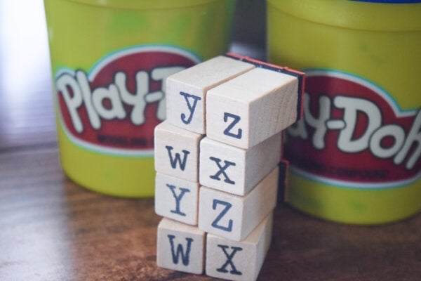 Letter Stamping with Playdoh - This Little Home of Mine