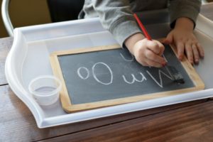 Tracing Letters with Water - This Little Home of Mine