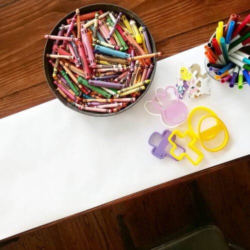 How to Set Up a Coloring Table - This Little Home of Mine