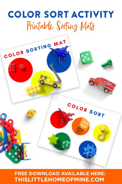 Color Sorting Activity on Colorful Plates - This Little Home of Mine