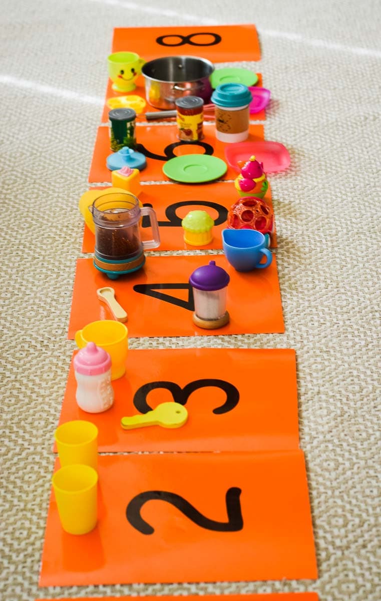 Sensory Learning: Whole Body Number Line - This Little Home of Mine