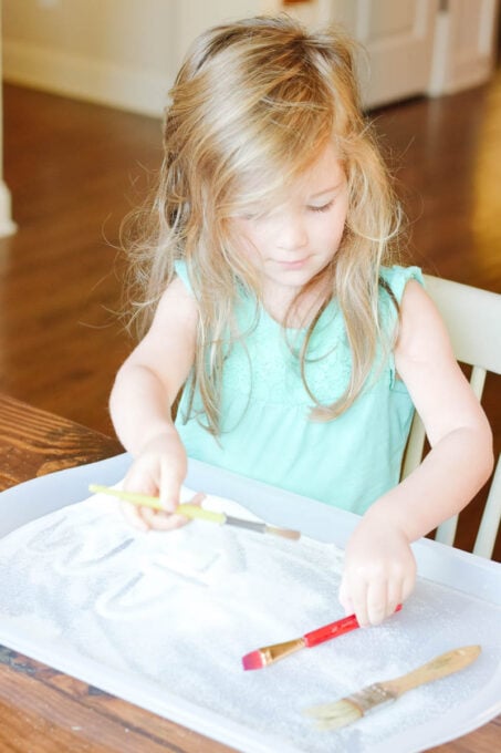 Tracing and Writing in Salt Learning Activity - This Little Home of Mine