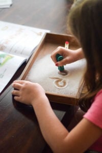 Tracing and Writing in Salt Learning Activity - This Little Home of Mine