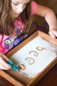 Tracing and Writing in Salt Learning Activity - This Little Home of Mine