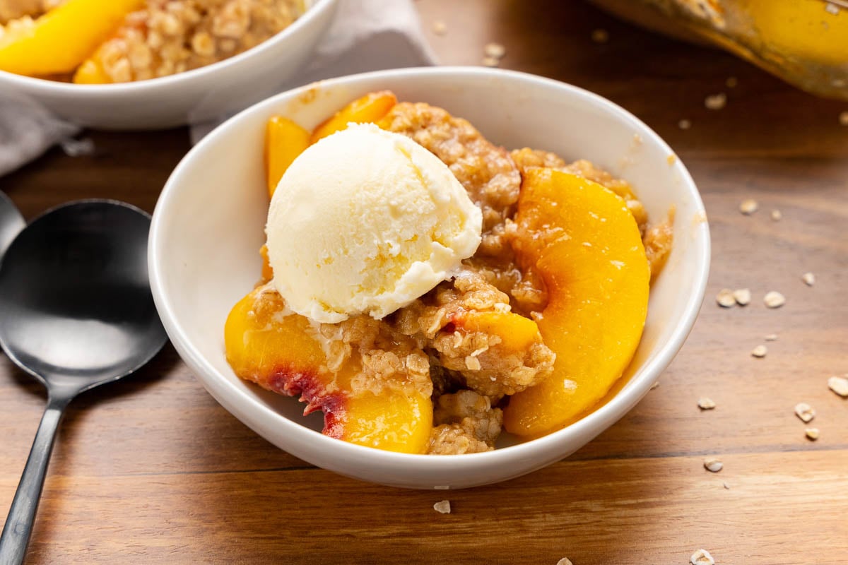 Peach Oatmeal Bake - This Little Home of Mine